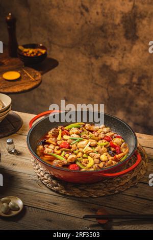 Sautéed （Stir-fried） chicken with Pickled Chili Stock Photo - Alamy