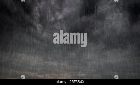rainfall on sky with clouds - pretty weather background - photo of ...