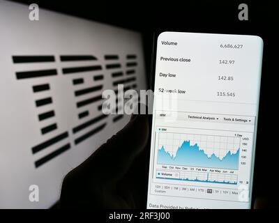 International Business Machines Corporation, IBM brand signage is ...