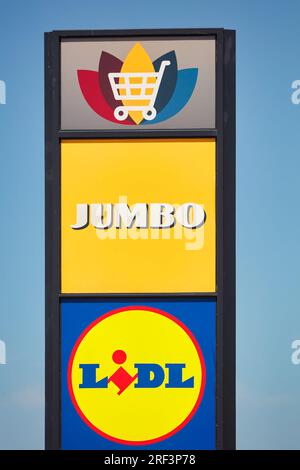 Lidl company emblem icon logo Lidl mark Stock Photo - Alamy