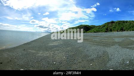 Coast of Bering sea, supralitoral, tidal zone, gramineous meadows Stock ...