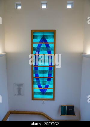 Blue Stained Glass Window, (Susan Kinley). Penlee House, Penzance ...