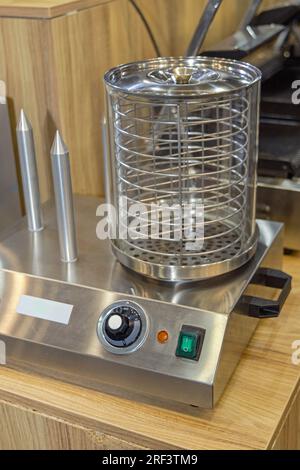 Professional Hot Dog Cooker Machine With Three Sticks Bread Warmers ...