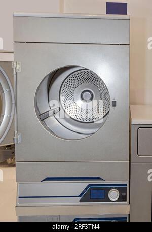 Large Capacity Clothes Dryer Machine Rotating Drum Process Stock Photo ...