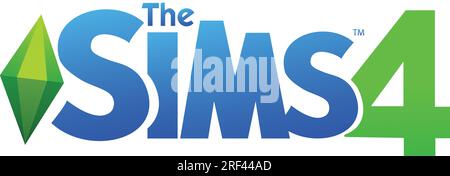 Logo lettering of online game sims 4. The SIMS 4. Electronic Arts EA ...