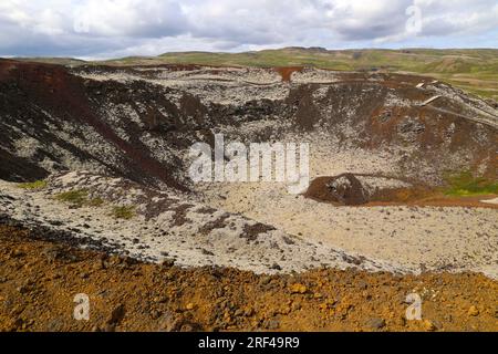 The extinct volcano crater Grabrok-Island Stock Photo - Alamy