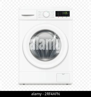 Washing machine mock up isolated on white background. Vector ...