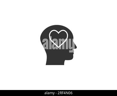 Logo of empathy, emotional intelligence. Two profiles and relationship ...