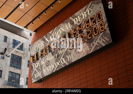 National Debt Clock in Times Square, New York City, USA 2023 Stock ...