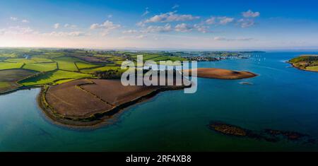 Aerial of Islands on Strangford Lough near Whiterocks, County Down ...