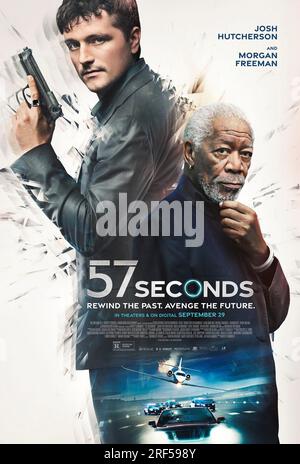57 Seconds poster Josh Hutcherson & Morgan Freeman Stock Photo - Alamy
