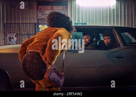 THEY CLONED TYRONE, from left: Teyonah Parris, Jamie Foxx, John Boyega ...