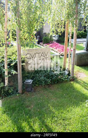 Vienna, Austria. 04 July 2023: Gustav Klimt is buried in the Hietzinger ...