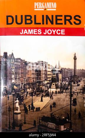 James Joyce - Dubliners. Book cover, studio setup on white background ...