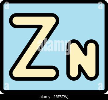 zn natural vitamin color icon vector illustration Stock Vector Image ...