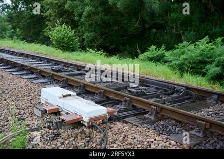 Railway Points mechanical elements Stock Photo - Alamy