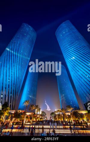 Lusail Plaza 4 Qatar National Day fireworks celebration Stock Photo - Alamy