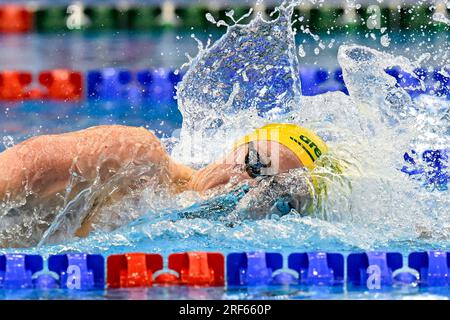 Samuel Short of Australia competes in the men's 800-meter freestyle ...