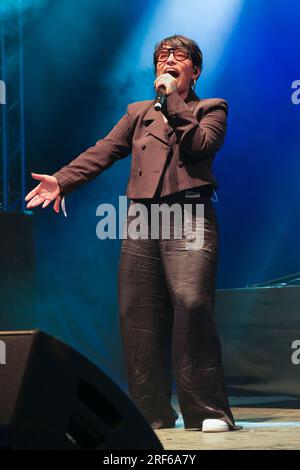 Rapper Ana Tijoux performing on the Siam stage at Womad, Charlton Park ...