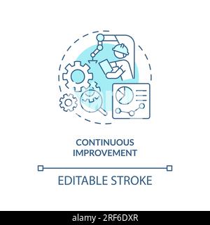 2D customizable continuous improvement line icon concept Stock Vector Image & Art - Alamy