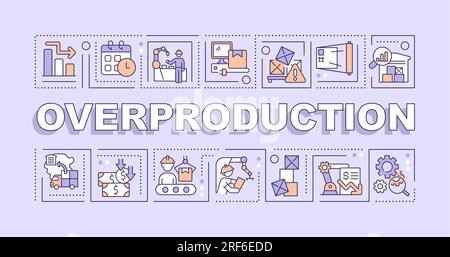 Overproduction text with thin line icons Stock Vector Image & Art - Alamy