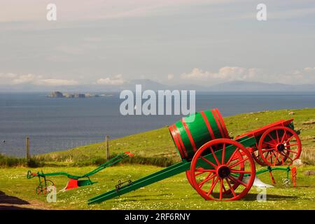 Barrow with barrel, Museum of the Isles, Kilmuir, Trotternish, Isle of ...