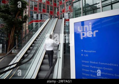 Entrance area of the Uniper corporate headquarters, feature, marginal ...