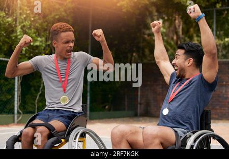 happy wheelchair user celebrating a success Stock Photo - Alamy