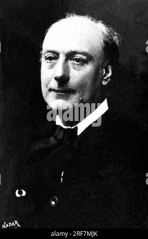 Portrait de Theodore de Banville (1823-1891), poete francais, et un des ...