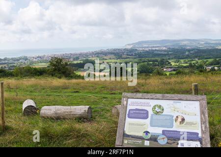Scenic landscape at Brading Down on the Isle of Wight, England,UK Stock ...