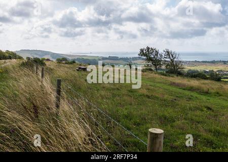 Scenic landscape at Brading Down on the Isle of Wight, England,UK Stock ...