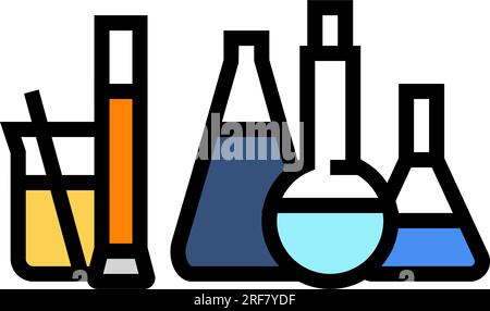 chemical substances engineer color icon vector illustration Stock ...