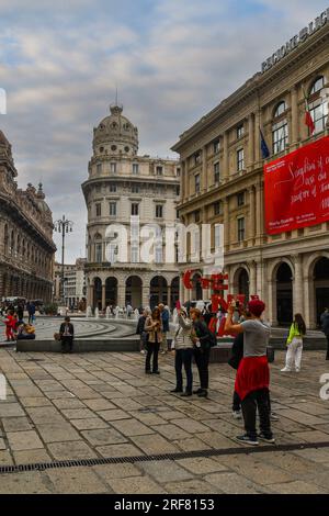 genoa historic palace and buildings in old town view Stock Photo - Alamy