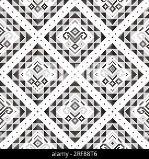 Filipino folk art - Yakan cloth inspired vector seamless pattern ...