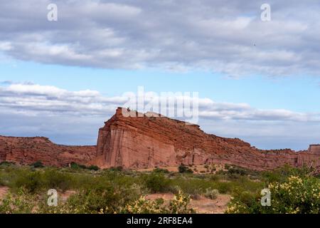 Eroded geologic features of Talampaya Formation sandstone in Talampaya ...