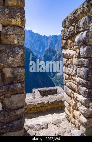 masonry, Inca ruins of Machu Picchu, Peru, South America Stock Photo ...