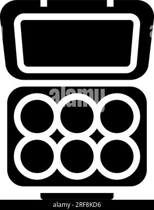 egg box hen glyph icon vector illustration Stock Vector Image & Art - Alamy