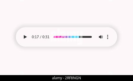 Minimized video player bar or audio player control panel Stock Vector Image & Art - Alamy