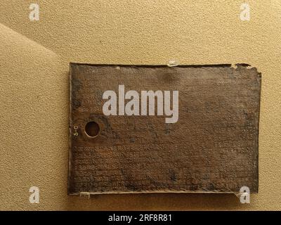 language Sanskrit, Proto Nagri script. Bronze plates. No translation ...
