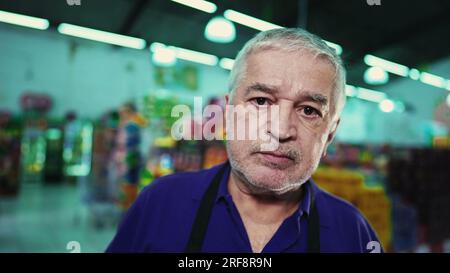 Stressed business owner of supermarket chain feeling pressure facing ...