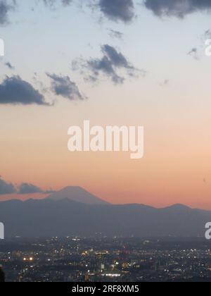 Mount Fuji Viewing Terrace in Mount Takao Hachioji Tokyo Japan Stock ...