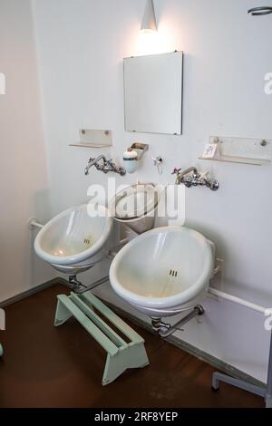 Drainage sputum basin between two silent washbasins at Paimio ...