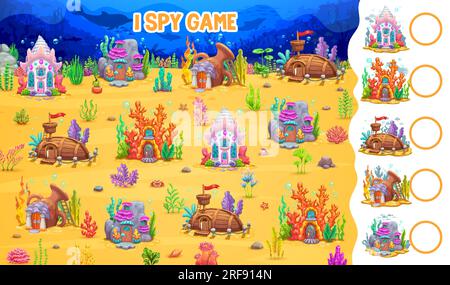Under the sea I spy game for kids. Searching and counting activity with ...