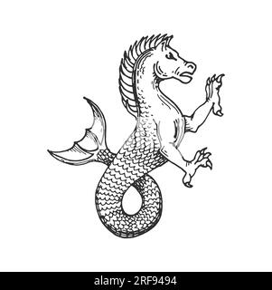 Pegasus Horse Crest Rampant Heraldic Coat of Arms Stock Vector Image ...