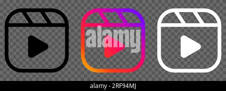 Instagram reels logo icon transparent png download Stock Vector Image ...