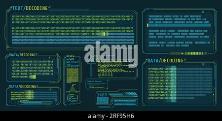 HUD interface elements for decoding data screen Stock Vector Image & Art - Alamy