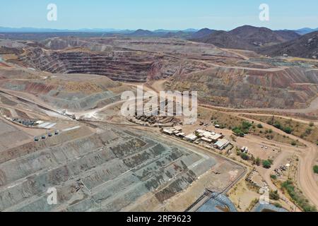 areas of operations and processes of an open pit mine in a gold mine in ...