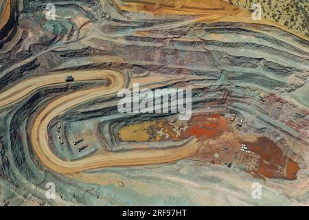 areas of operations and processes of an open pit mine in a gold mine in ...