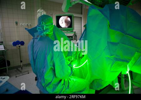 Laser surgery for treatment of benign prostatic hyperplasia, endoscopic ...