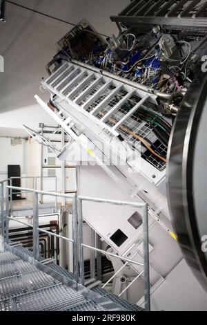 Proton therapy irradiates cancer cells with a beam of protons inside ...